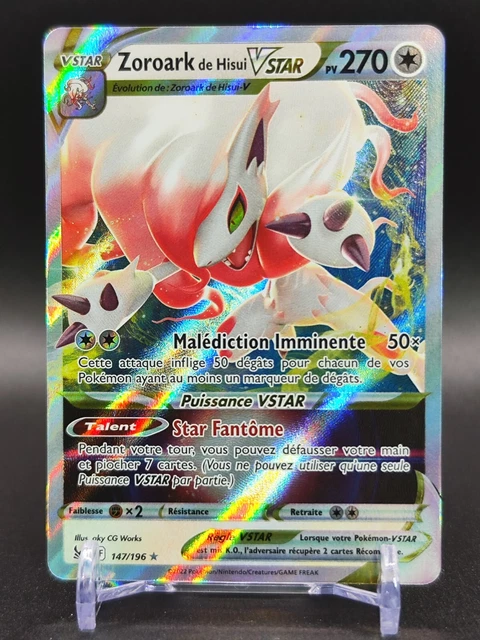 CARTE POKÉMON ZOROARK de Hisui VSTAR 147/196 EB11 Origine Perdue Neuf FR (B) EUR 4,00 - PicClick FR
