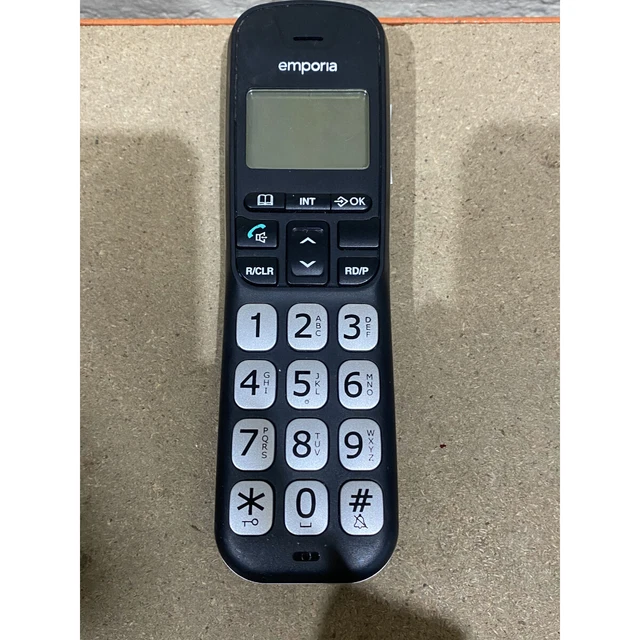 EMPORIA GD61AH BIG Button Extra Handset Only Black Caller ID Backlight ...