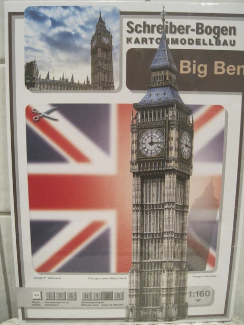 BIG BEN LONDON England Schreiber-Bogen Kartonbausatz *NEU* Bastelbogen ...