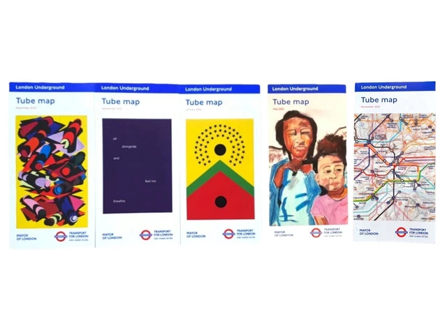 TFL LONDON UNDERGROUND Tube Map 2020 +2021 + Jan + May And Nov 2022 ...