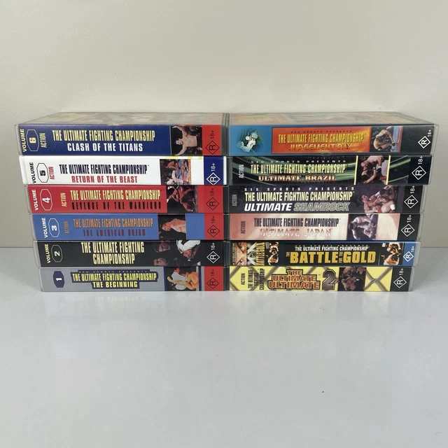 UFC ULTIMATE FIGHTING Championship VHS Tapes x12 Vintage Rare PAL Free ...