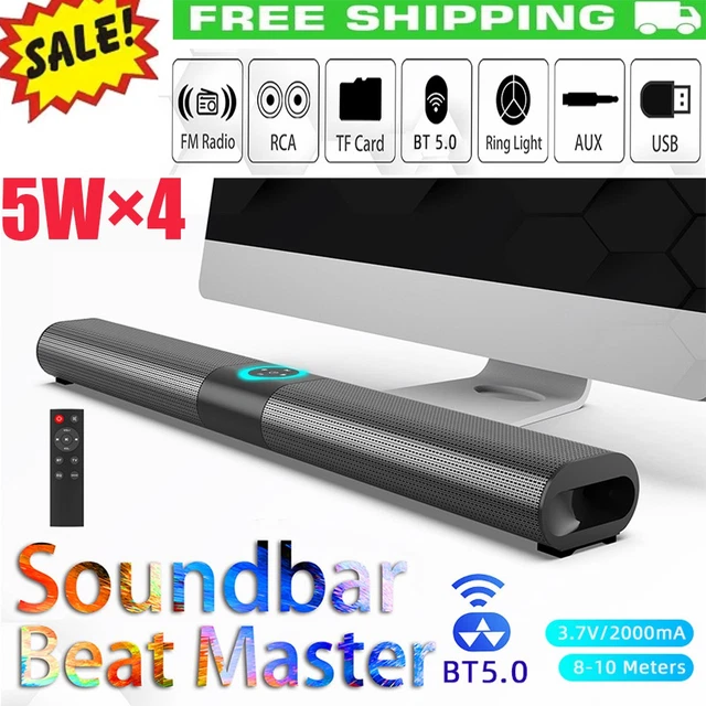 RGB BLUETOOTH SPEAKER Wireless Stereo Computer TV Speaker 3D Surround ...