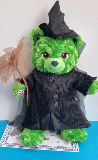 BUILD A BEAR Wicked Alphaba Soft Plush 2025 & Dress Hat & Broom Wristie ...