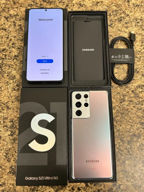 SAMSUNG GALAXY S21 Ultra 5G SM-G998U 128GB Débloqué Excellent In-Box ...