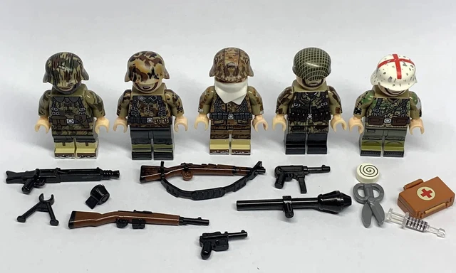 LEGO GERMAN SQUAD WW2 Soldiers Custom Minifigures Panzer Grenadiers £34 ...