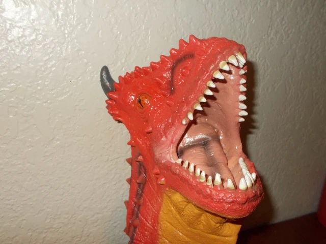 DISNEY PARKS DINOLAND Animal Kingdom Red Carnotaurus Dinosaur Hand ...