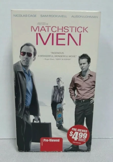 MATCHSTICK MEN (VHS, 2004) Nicolas Cage, Sam Rockwell £7.27 - PicClick UK