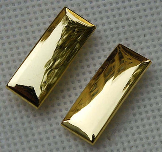 WW2 PAIR OF US Army Second Lieutenant Officer Rank Insignia Badges ...