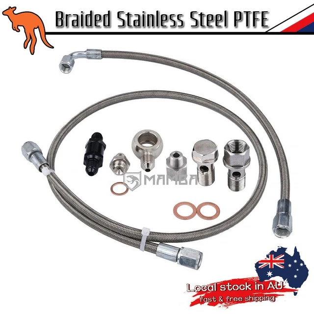 TURBO OIL FEED Line For Ford XR6 FALCON 247 BA BF FG FGX BARRA UTE F6E ...