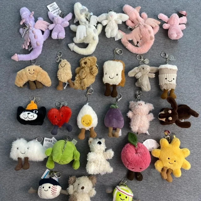 JELLYCAT BAG CHARM Key Rings - Cute Soft Plush Key Ring Various ...