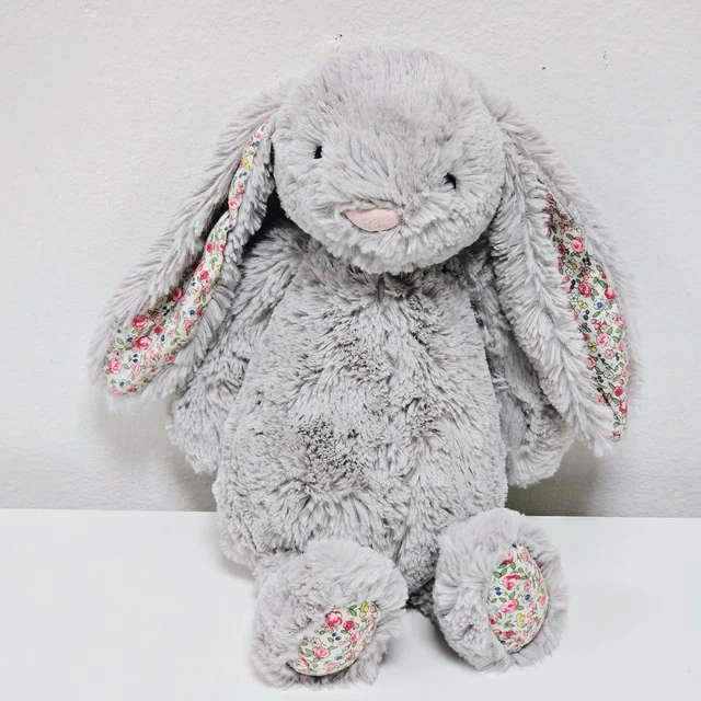 JELLYCAT MEDIUM BLOSSOM Silver Bunny Plush Soft Toy Excellent Condition ...