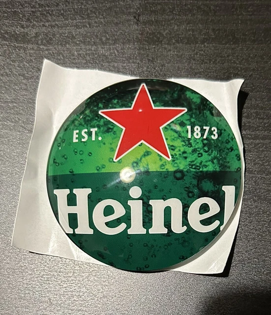 HEINEKEN NEW BEER Pump Badge Lens FISH EYE 81.5mm £17.00 - PicClick UK
