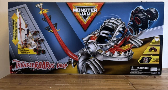 MONSTER JAM THUNDERROARUS Drop Playset With Exclusive Monster Truck M £ ...