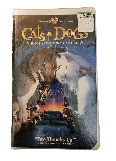 CATS & DOGS (2001) VHS Clamshell (PG) Warner Bros. - SEALED NEW ...