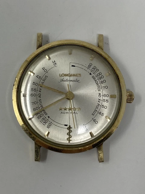 RARE LONGINES “PULSATIONS” Watch Automatic Admiral 14K Gold Case ...