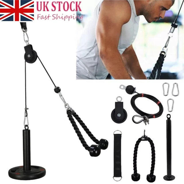 WEIGHT PULLEY SYSTEM Cable for Lat Pull Down Biceps Attachments Home ...