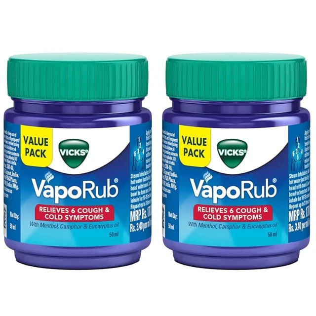 VICKS VAPORUB POMMADE anti-rhume 50 ml [Pack de 2] pour tous les ...