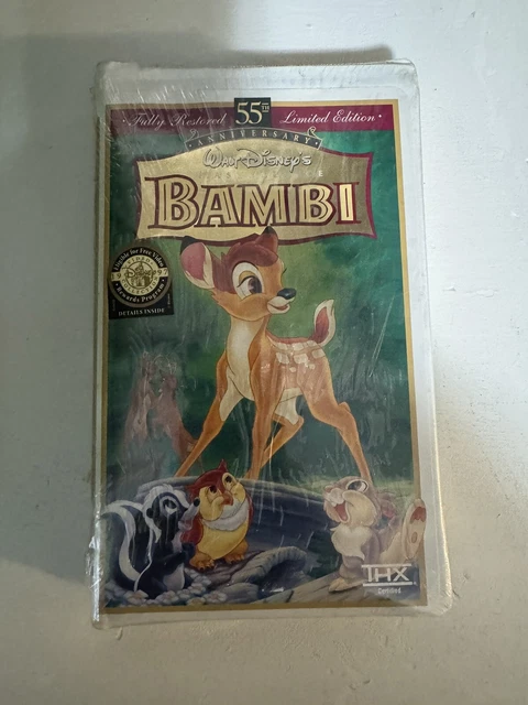 BAMBI: 55TH ANNIVERSARY Walt Disney's Masterpiece (VHS, Limited Edition) £8.47 - PicClick UK