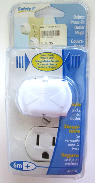 SAFETY 1ST DELUXE Press-Fit outlet child safety plugs kit 8 pack ...
