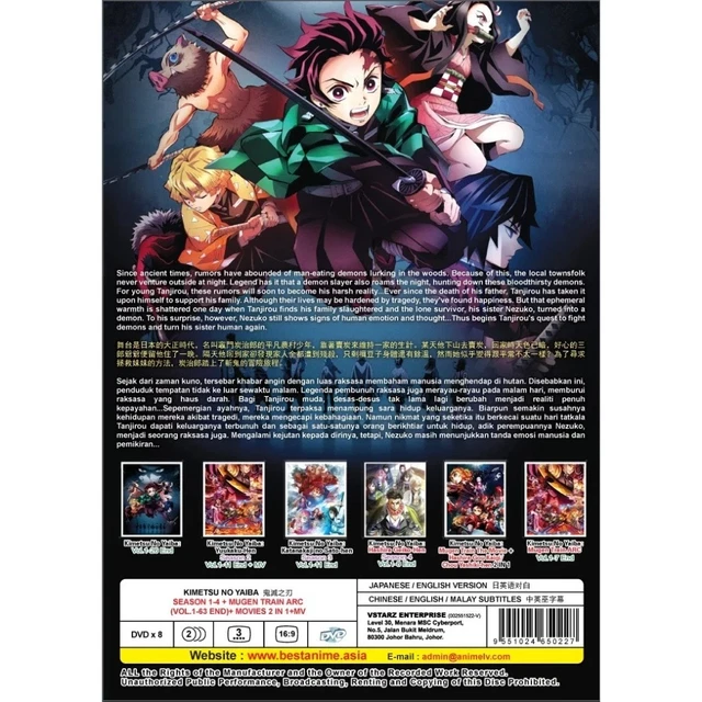 DEMON SLAYER: KIMETSU No Yaiba (Season 1-4 + 2 Movie + MV + OST) with ...