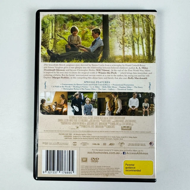 GOODBYE CHRISTOPHER ROBIN (DVD 2017) Domhnall Gleeson Margot Robbie ...