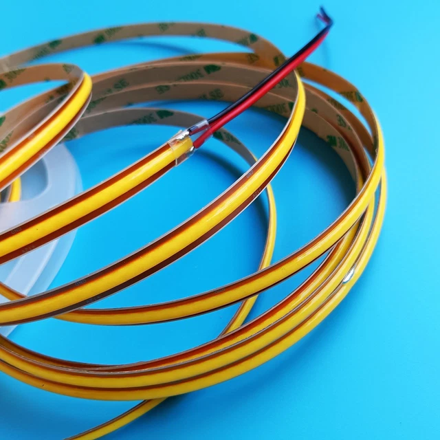 CUT FREELY 12V 24V COB LED Flexible Strip Light Tape 528LEDs/m Ra85 ...