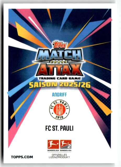 TOPPS MATCH ATTAX Bundesliga 2025-26 No C-18 Mathias Pereira Lage Debut ...