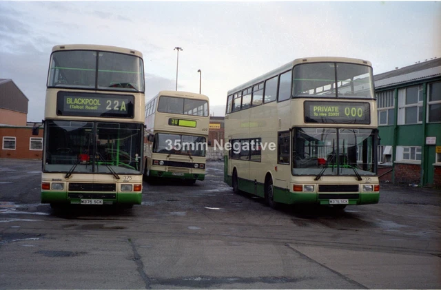 BLACKPOOL TRANSPORT LEYLAND OLYMPIAN BUS 375 376 409 RIGBY RD35mm ...