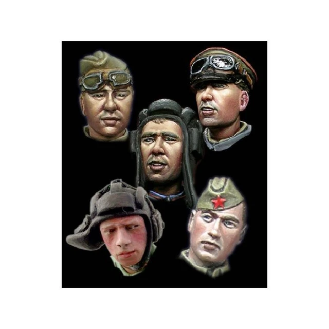 WW2 RUSSIAN HEADS Set 1maquette Figurine Ww2 Russian Heads Set 1 Alpine ...