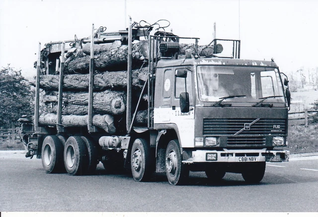 B/W PHOTO: T I Askew Volvo Fl10 8 Wheel Rigid Timber Transport - C881 ...