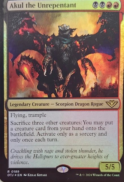 AKUL THE UNREPENTANT - presque comme neuf anglais MTG Outlaws of Thunder Junction EUR 1,99 ...