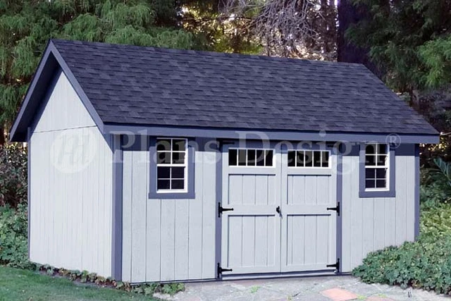 Winter Salt Bin 8' X 12' Saltbox Style Garden Storage Shed Project ...