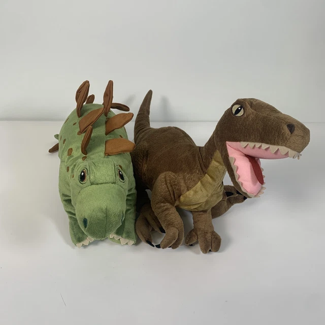 IKEA TEDDY PLUSH Dinosaur X2 T-Rex Tyrannosaurus Stegosaurus Medium ...