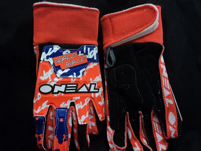 NOS GANTS OLD School O'neal World Force Kids Mx Orange Violet Noir Blanc Ys 5 EUR 17,78 ...