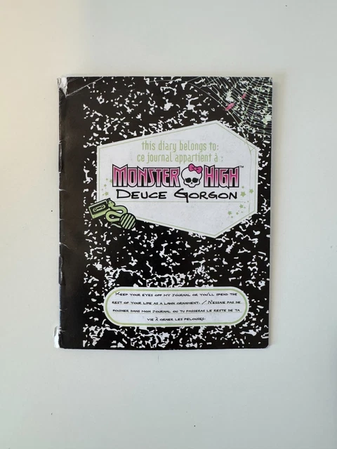 MONSTER HIGH DEUCE Gorgon First Wave 1st Signature Diary Journal Book ...