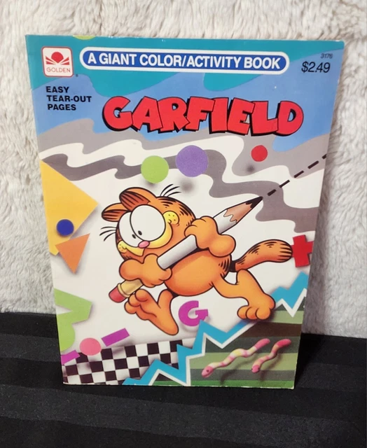 GARFIELD A GIANT Color/activity Book By Golden Books 1988 Vintage ...