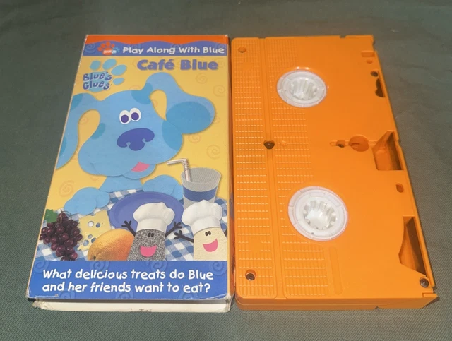 BLUES CLUES CAFE Blue VHS 2001 Nickelodeon Math Restaurant Vocabulary ...