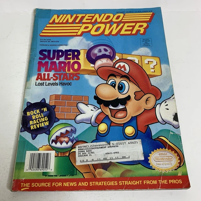NINTENDO POWER MAGAZINE Super Mario All Stars Vol 52 September 1993 ...