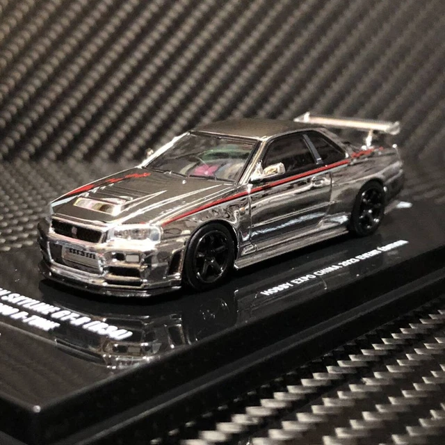 1/64 INNO NISSAN Skyline Gt-R R34 Nismo R-Tune Silver Chrome Hobby ...