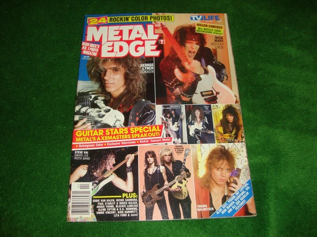 METAL EDGE 4/87 motley crue/dokken/van halen/stryper/ratt/wasp/poison ...