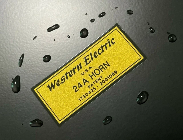 AUTOCOLLANT DÉCALCOMANIE EAU Logo Western Electric 24A Logo Corne 24A ...