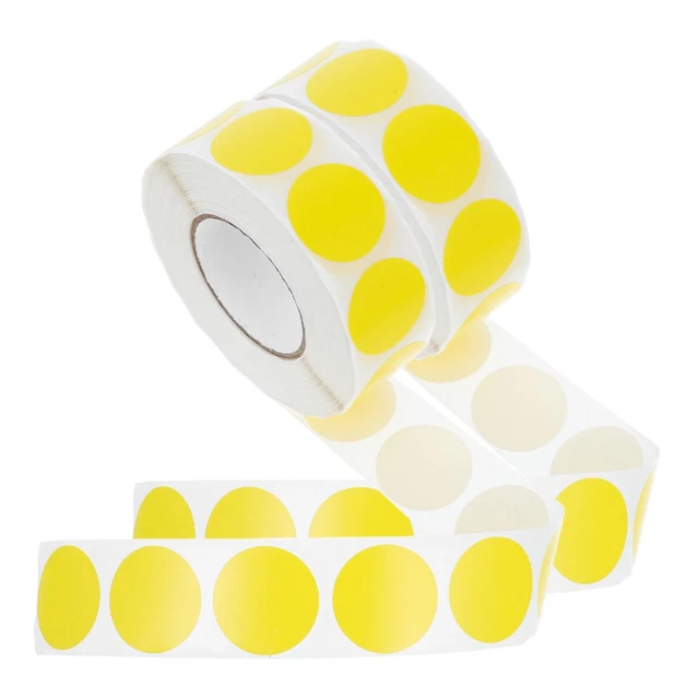 2 ROLL STICKER Paper for Printer Coding Label Round Stickers Packing £ ...