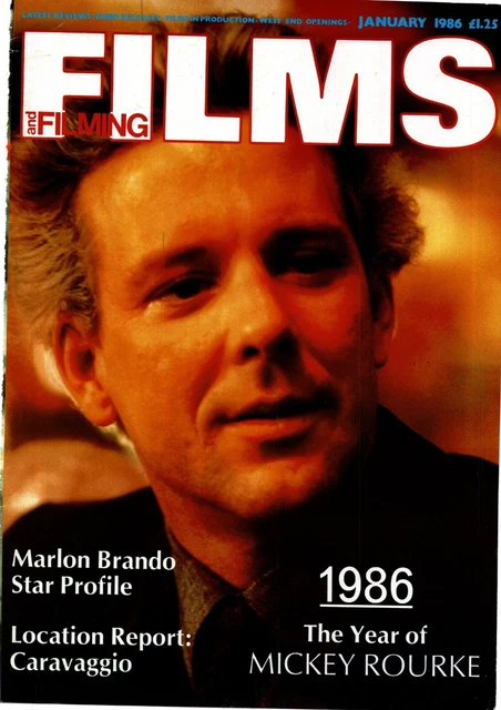 Fandf8 Films And Filming Magazine Cover Page 11x8 Mickey Rourke £8 99