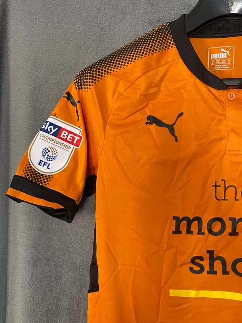 WOLVERHAMPTON WANDERERS HOME Shirt Size M Orange Wolves 2017-18 Player ...
