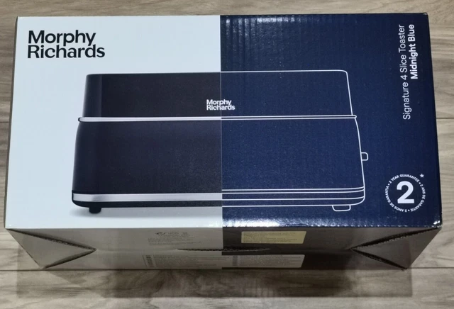 MORPHY RICHARDS SIGNATURE Matt 4-Slice Toaster - Midnight Blue - 2 Slot ...