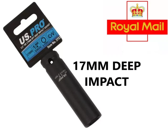 17MM DEEP IMPACT Socket 1/2 Dr 6 Point *US PRO* ROYAL MAIL DELIVERY £5. ...