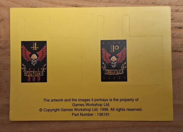 WH40K BLOOD ANGELS Terminator Damnator Destructor Banner Sticker Flags ...