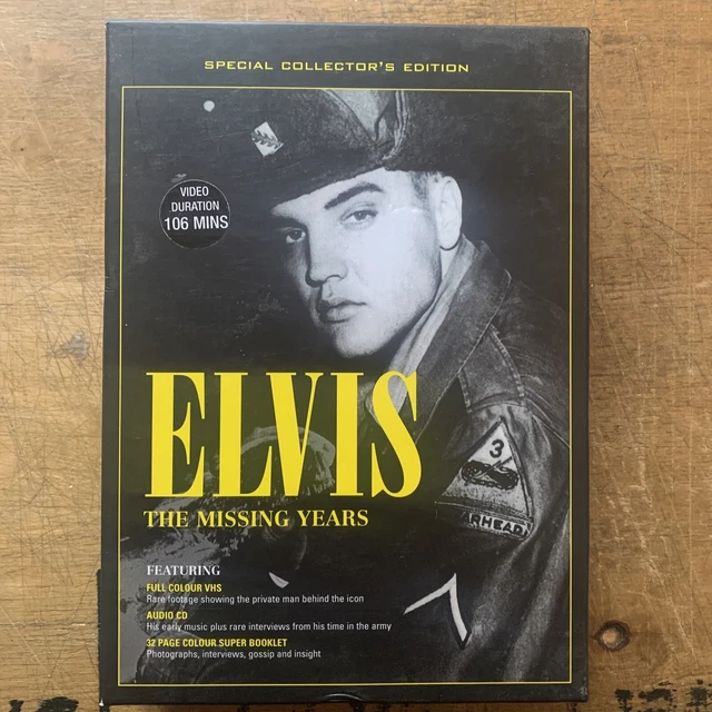 ELVIS THE MISSING Years - VHS video tape + CD + Booklet - Box Set - Cult Classic £7.00 - PicClick UK