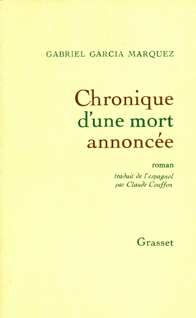 CHRONIQUE D'UNE MORT Annoncée Gabriel Garcia Marquez EUR 4,00 - PicClick FR