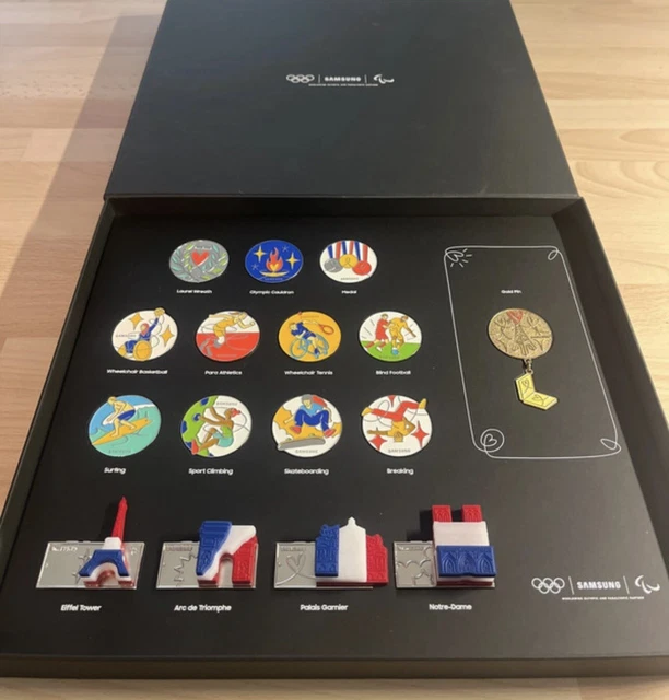PARIS 2024 OLYMPIC GAMES - SAMSUNG Official complete pin set - Very ...